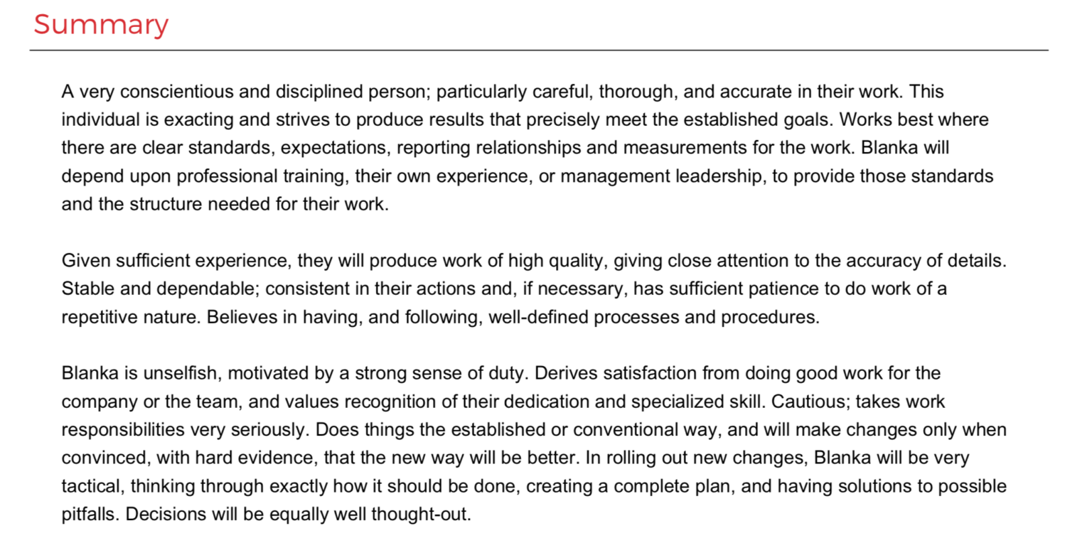 The PI Behavioral Assessment reports are now gender-neutral. - The ...