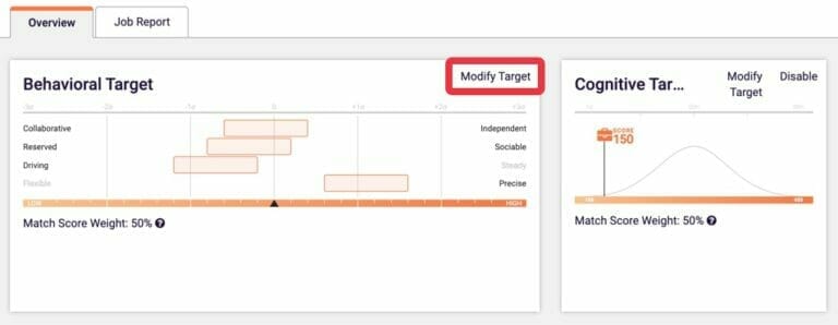 Create and manage job targets (Legacy) - The Predictive Index
