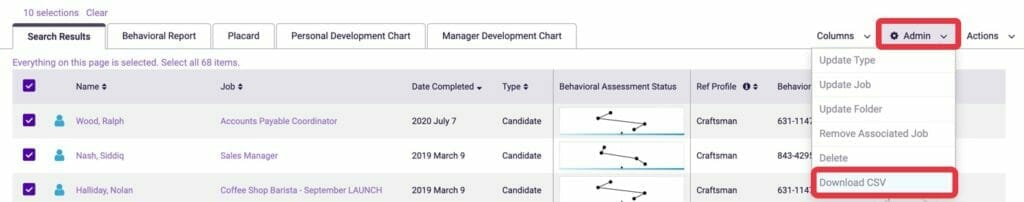Download Assessment Data CSV Report (Legacy) - The Predictive Index