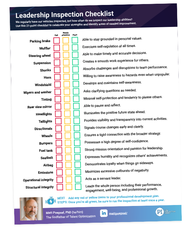The Leadership Inspection Checklist - The Predictive Index